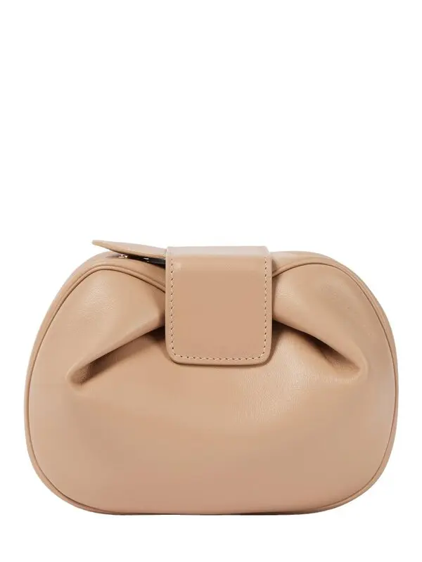 Gabriela Hearst Demi Leather Clutch - Beige