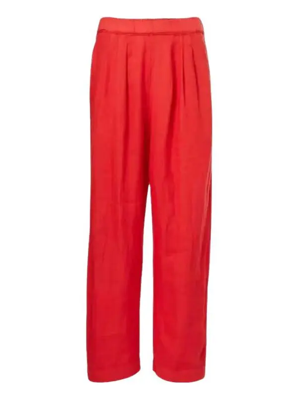 Velvet By Graham & Spencer Gini Linen Straight Pants - Red