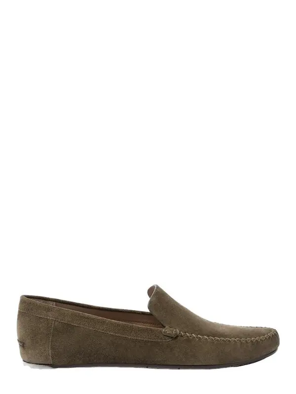 Manolo Blahnik Alder Suede Loafers - Green