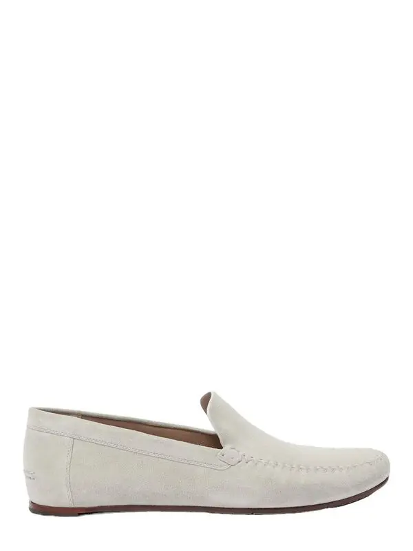 Manolo Blahnik Alder Suede Loafers - Grey