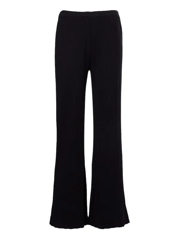 Velvet By Graham & Spencer Alemi Pointelle Straight Pants - Black