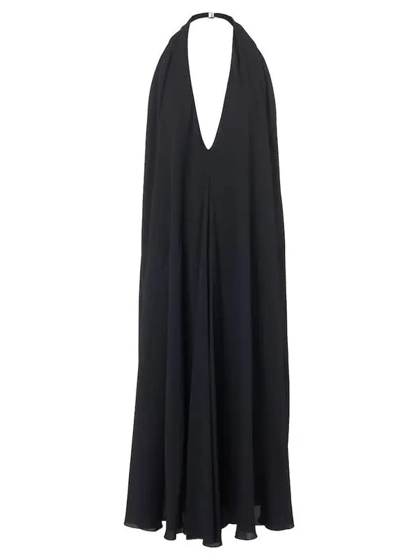 Jacquemus Norma Draped Open-back Maxi Dress - Blue