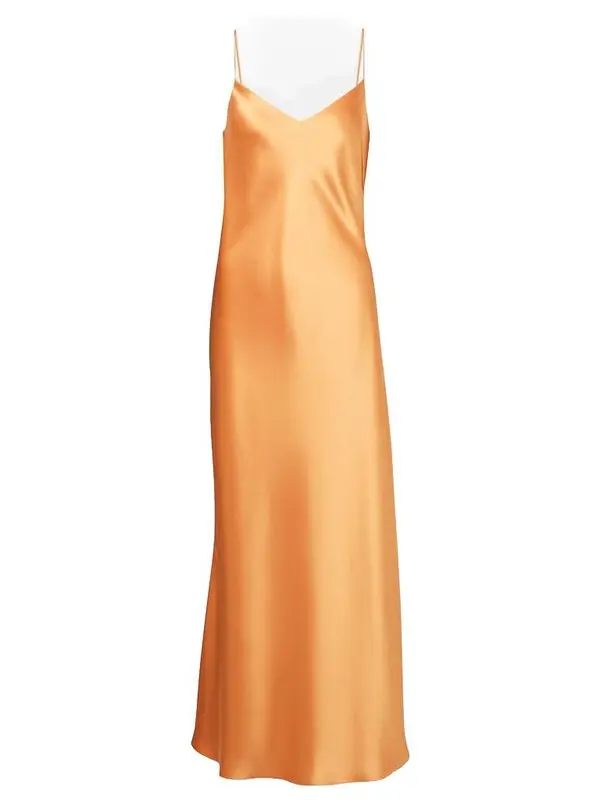 Galvan Provence Satin Slip Maxi Dress - Gold