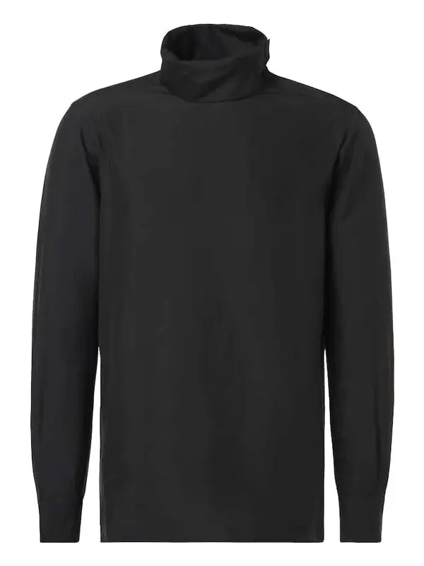 TOM FORD Silk Turtleneck Top - Black
