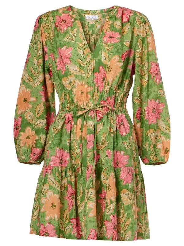 Velvet By Graham & Spencer Floral Cotton Minidress - Multicoloured