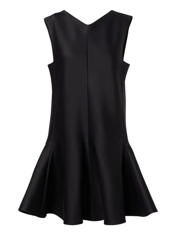 Khaite Mel Crepe Minidress - Black