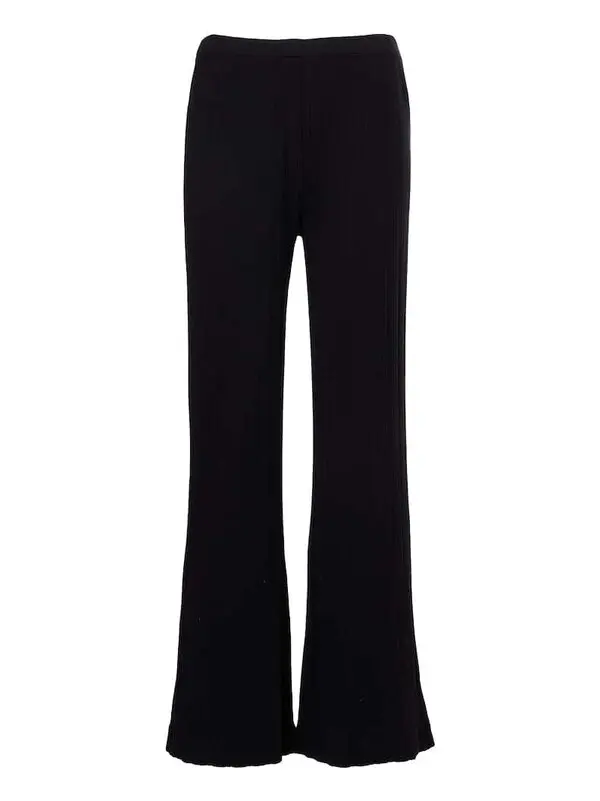 Velvet By Graham & Spencer Alemi Pointelle Straight Pants - Black