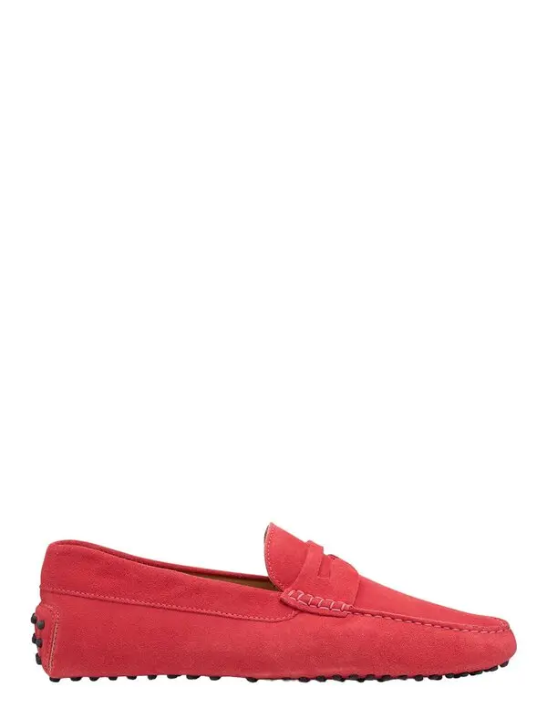 PAUL STUART Dario Suede Penny Loafers - Pink