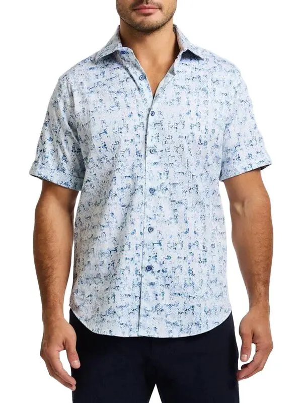 Robert Graham Apos;s Makemo Short-sleeve Shirt - Blue
