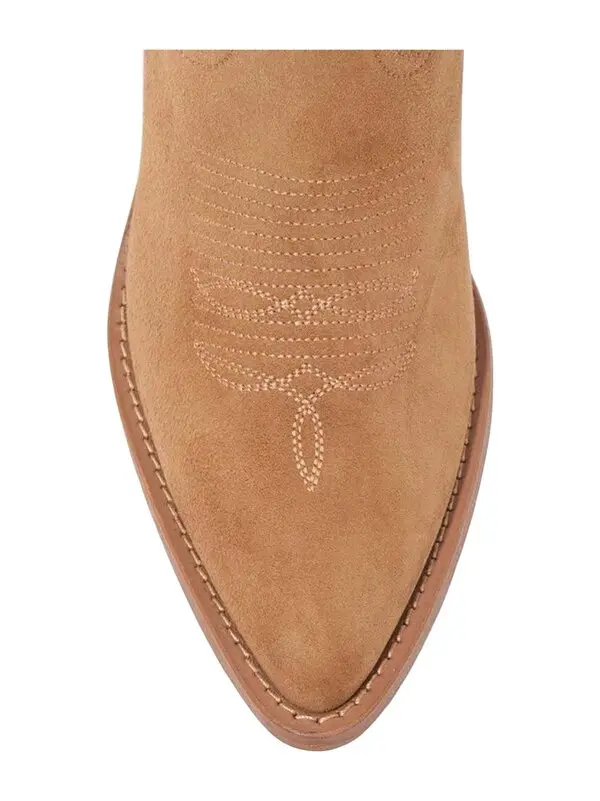 Partlow Katie Suede Western Stiletto Booties - Cest