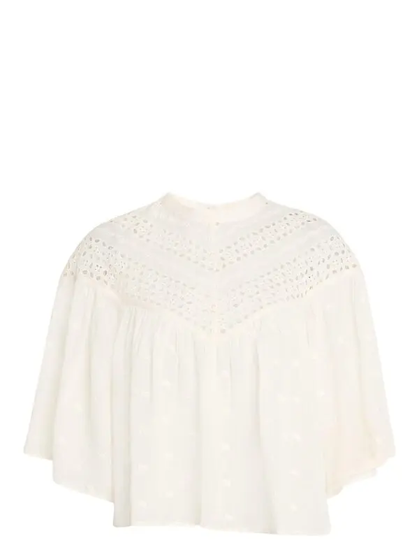NILI LOTAN - Nili Lotan Mikki Eyelet Yoke Blouse