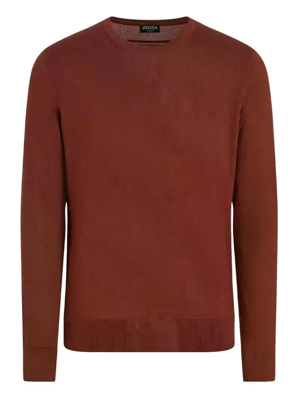 Zegna Mélange Crew-neck Sweater - Red