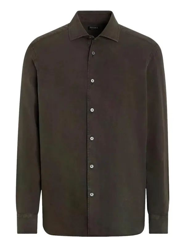 Zegna Silk Shirt - Brown