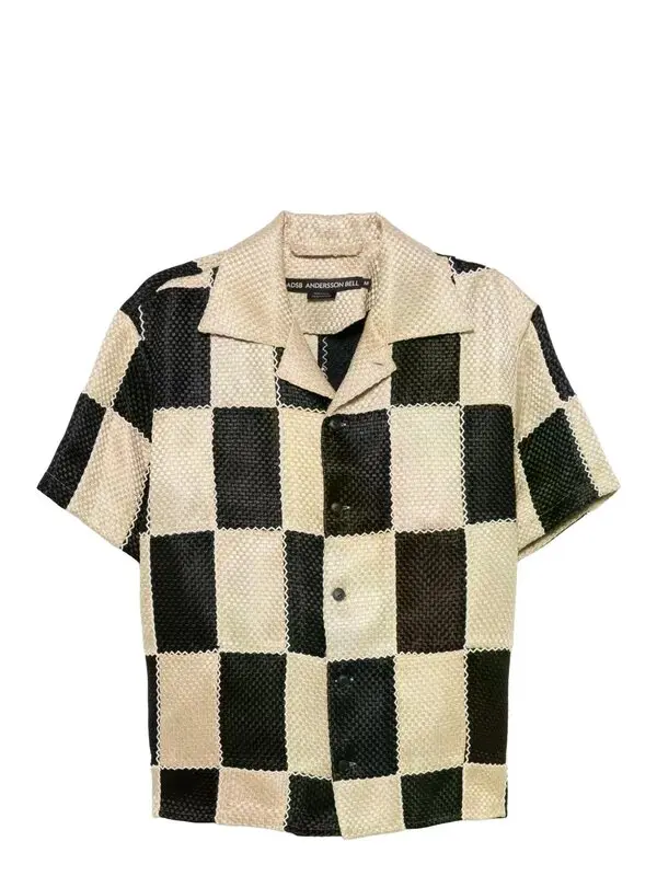 Andersson Bell Patchwork Camp-collar Shirt - Black