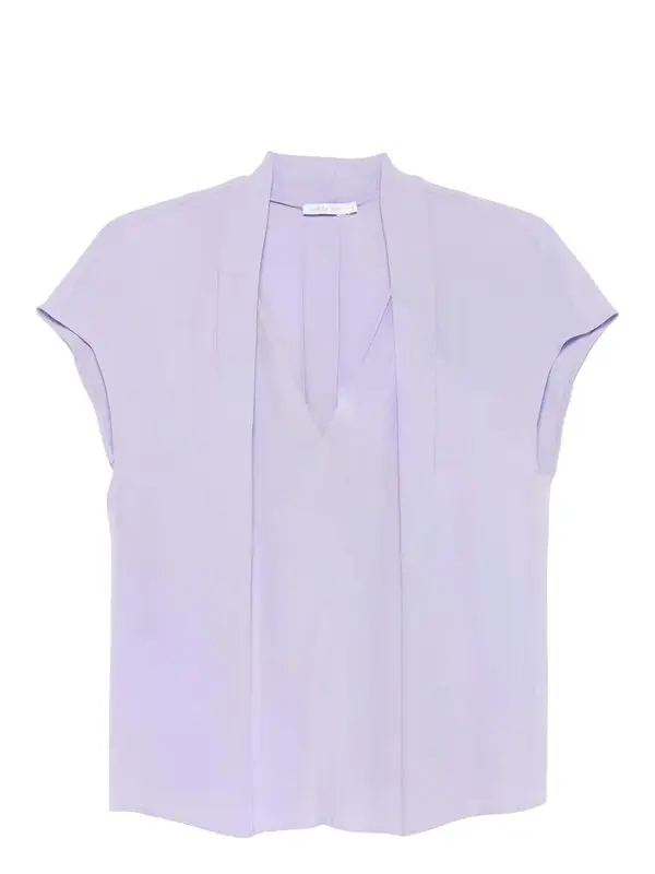 Patrizia Pepe Pleat-detailed Blouse - Purple