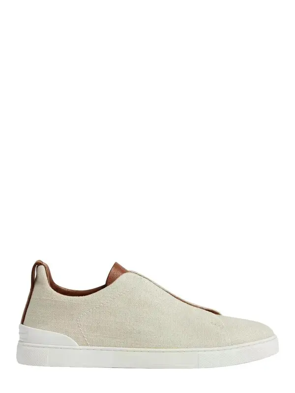 Zegna Triple Stitch Slip-on Sneakers - Neutrals
