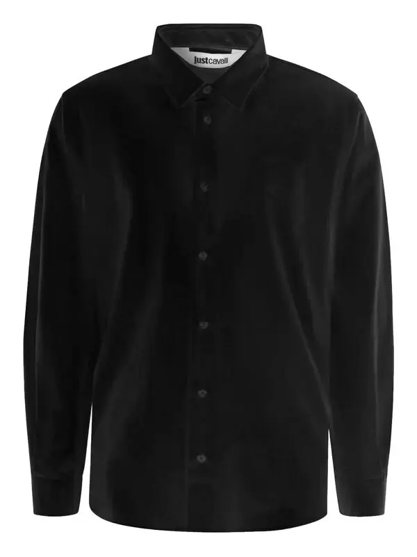 Just Cavalli Velvet Shirt - Black