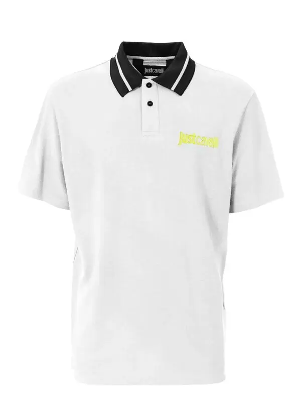 Just Cavalli Logo-embroidered Polo Shirt - White