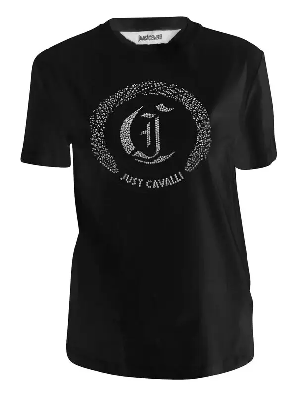 Just Cavalli Logo-embellished T-shirt - Black