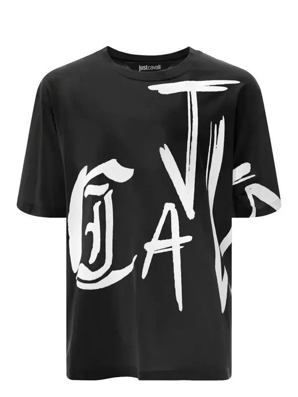 Just Cavalli Logo-print T-shirt - Black