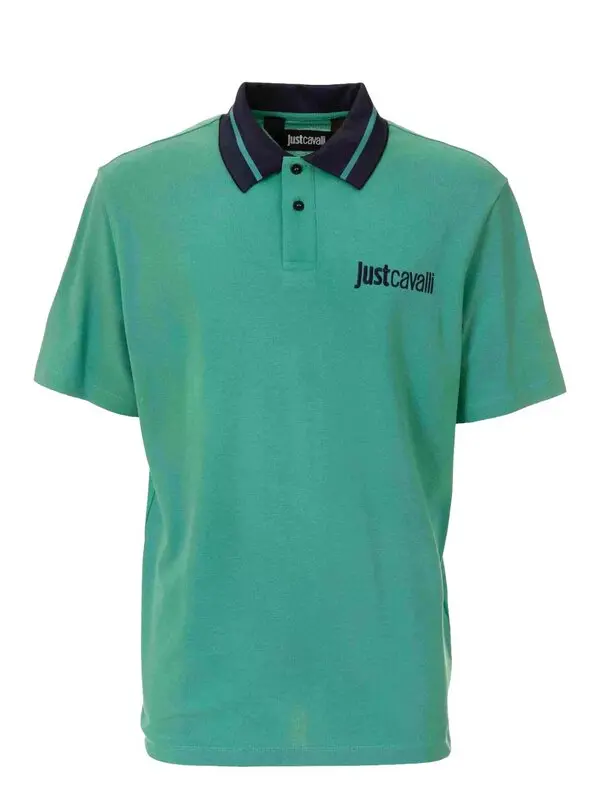 Just Cavalli Logo-embroidered Polo Shirt - Green