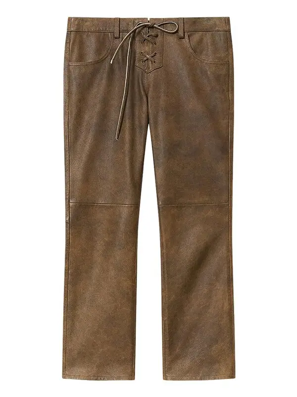 Isabel Marant Vanel Laced Denim Pants - Vintage Brown