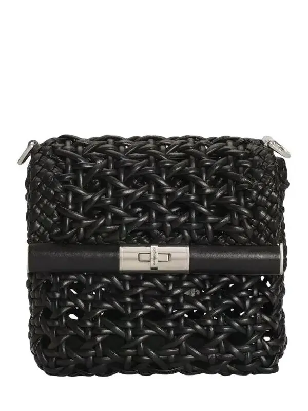 Dolce & Gabbana Openwork Shoulder Bag - Black