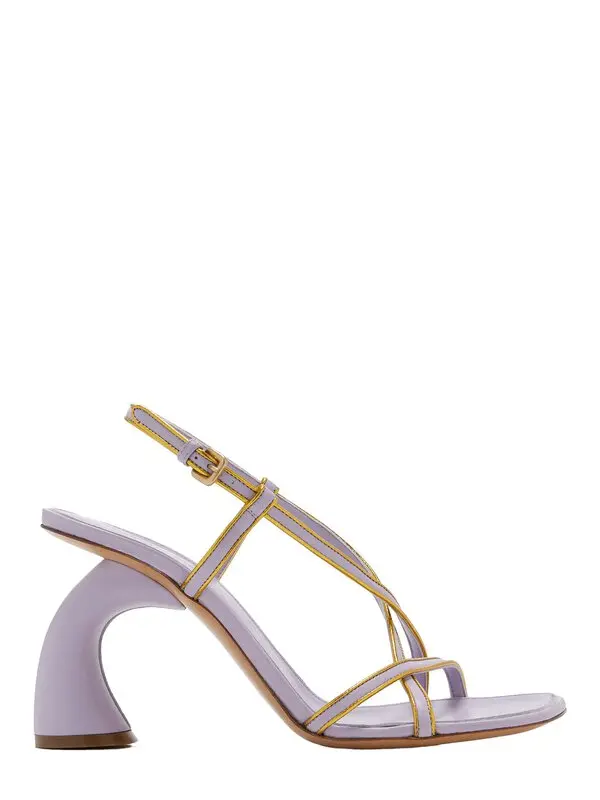 Dries Van Noten Leather Sandals - Purple
