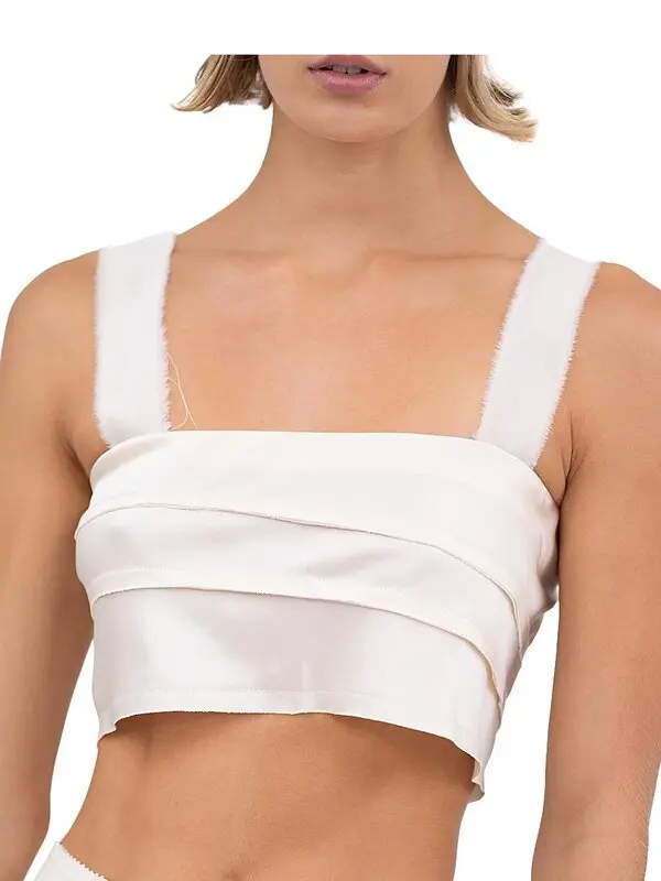 NONCHALANT LABEL Cal Cropped Top - Champagne