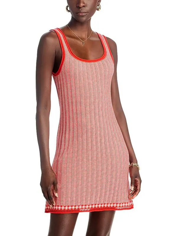 Guest In Residence Tank Dress - True Red Cream