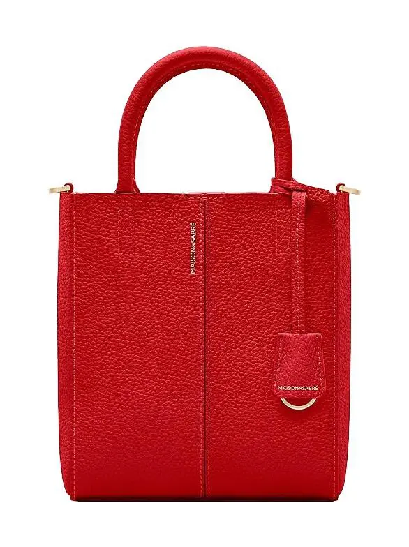 MAISON DE SABRE The Mini Soft Tote - Pomegranate Caviar