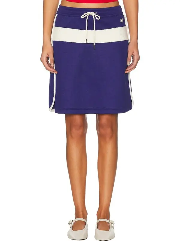 WALES BONNER Mantra Skirt - Navy & Natural