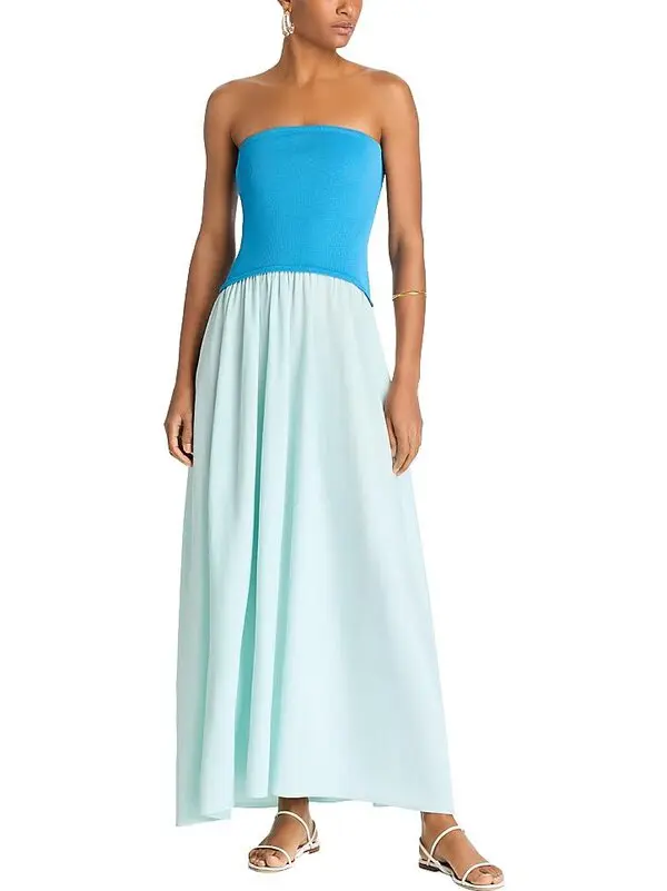 Solid & Striped Strapless Soglio Dress - French Blue