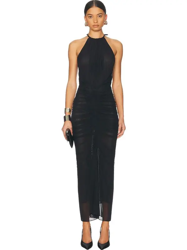 MUGLER High Neck Dress - Black