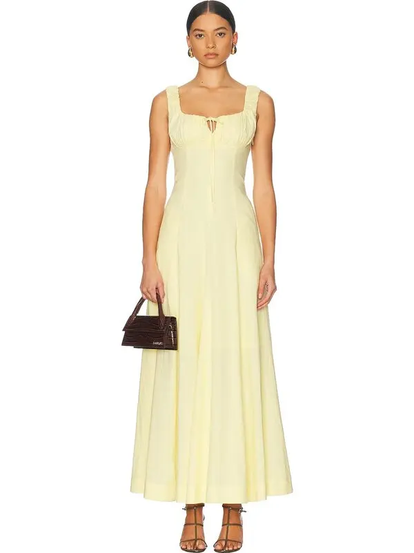 NICHOLAS Dina Midi Dress - Custard