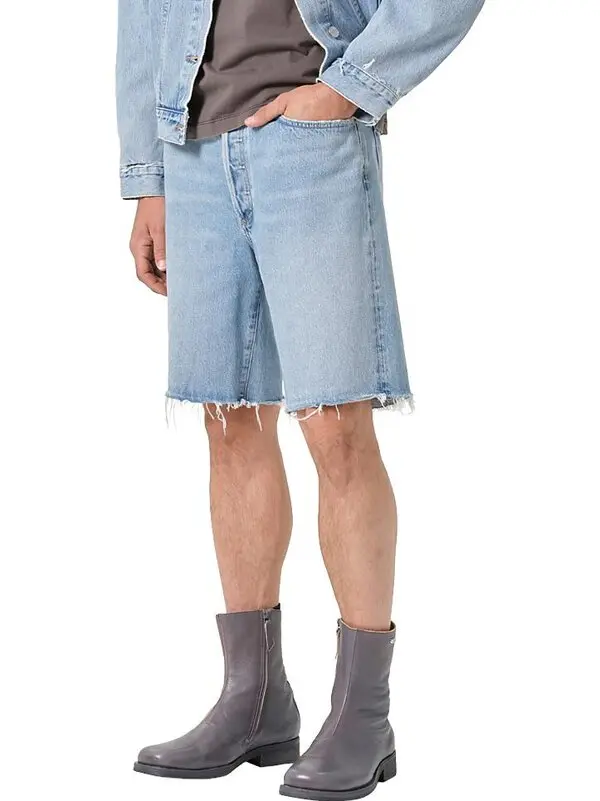 AGOLDE Anson Cut Off Denim Shorts - Force