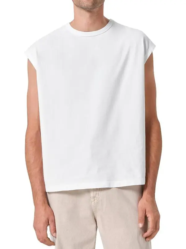 AGOLDE Leonard Crewneck Tank - White