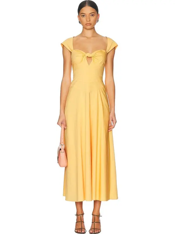 Cult Gaia Magnolia Fit & Flare Dress - Kumquat