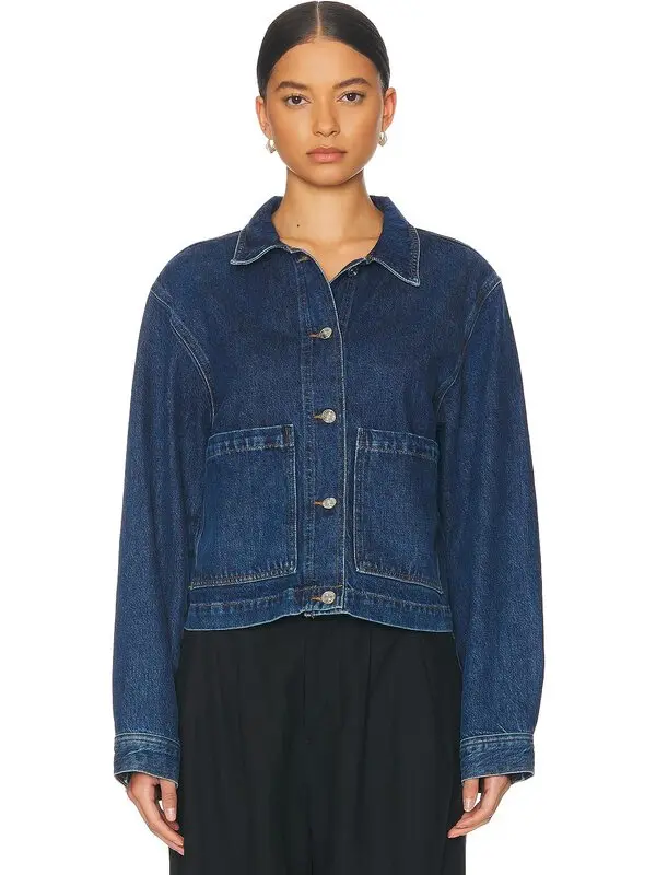 FRAME The Patch Pocket Denim Jacket - Noble