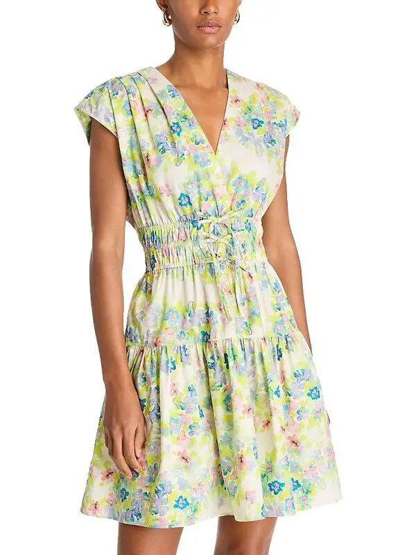Derek Lam 10 Crosby Tora V-neck Dress - Euphoribia Multi