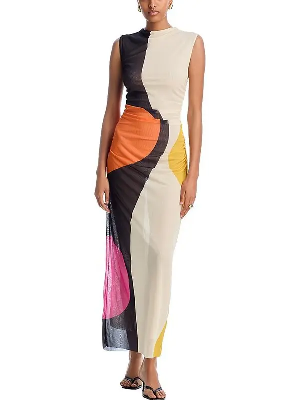 CALA DE LA CRUZ Leon Graphic Print Dress - Lavanaran