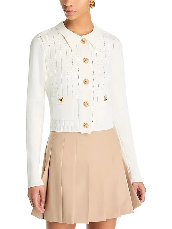 Cara Cara Patty Collared Cardigan Sweater - White