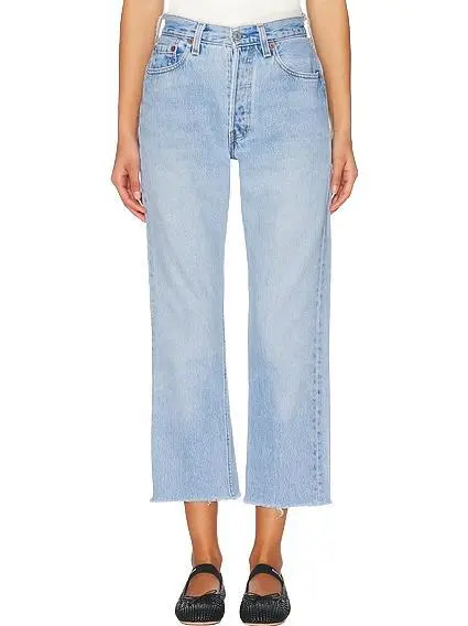 ALIGRACE Vintage Relaxed Undone Jeans - Light Medium