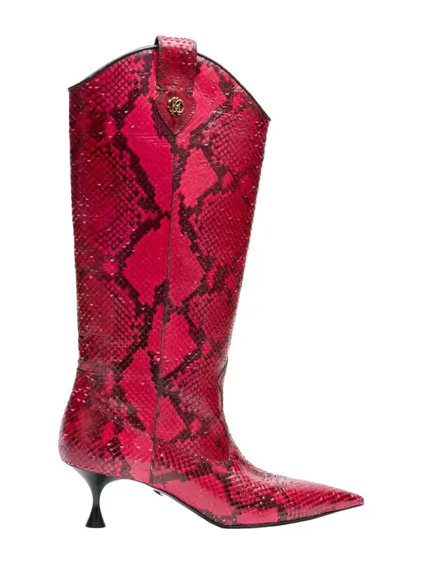 Roberto Cavalli Leather Boots - Pink
