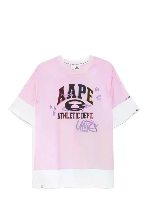 A BATHING APE Aape * Graphic-print T-shirt - Pink