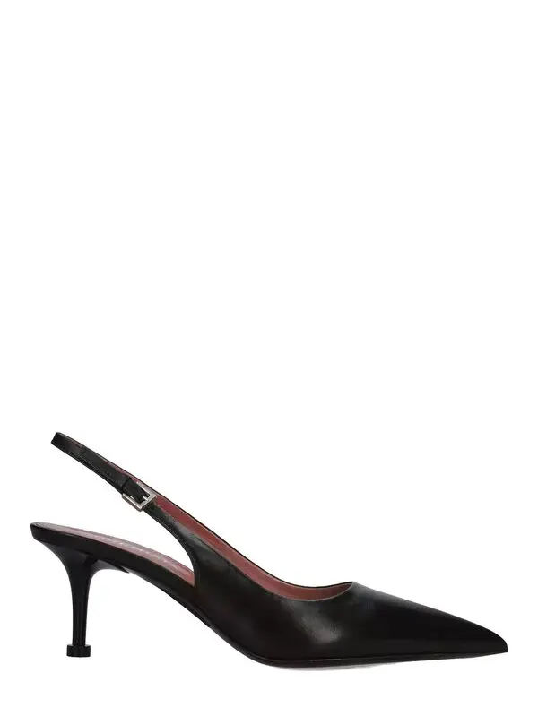 Premiata Leather Slingback Pumps - Black