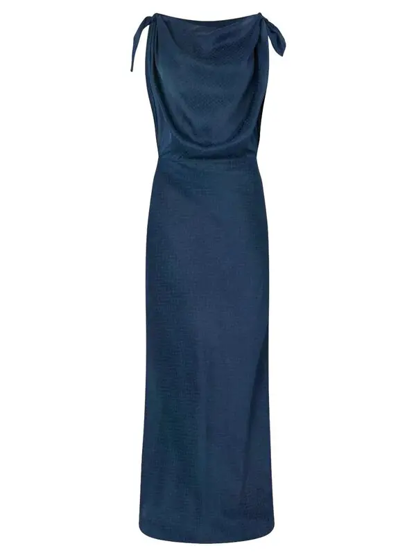 Roberto Cavalli Silk Midi Dress - Blue