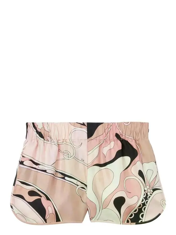 Emilio Pucci Orchidee-print Shorts - Neutrals