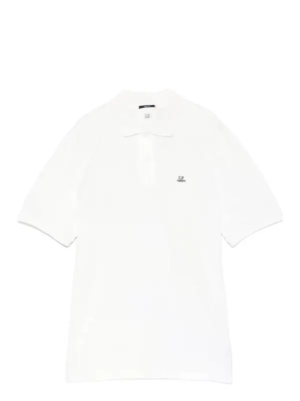 C.P. COMPANY Piqué-weave Polo Shirt - White