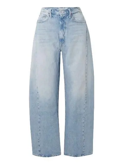MOTHER The Full-pipe Flood High-rise Tapered Jeans - Blue